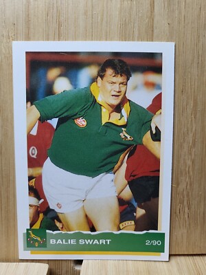 STEPHANUS SWART🏆1994 #2 South Africa International Rugby Sports Deck ...