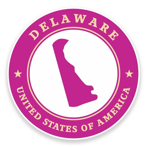 2 x 10cm Delaware USA Vinyl Sticker Laptop Car Travel Luggage Tag Map ...