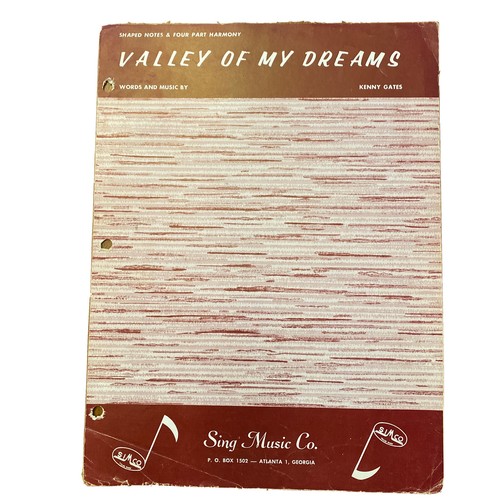 VALLEY OF MY DREAMS Sheet Music~Kenny Gates~Southern Gospel~1963 | eBay