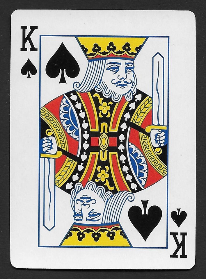 Griffon Roller Coaster Busch Gardens VA playing card single king spades ...