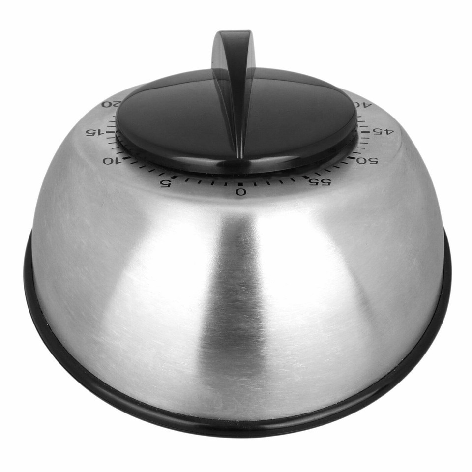 Long Ring Bell Alarm Loud 60-Minute Kitchen Cooking Wind Up Timer ...