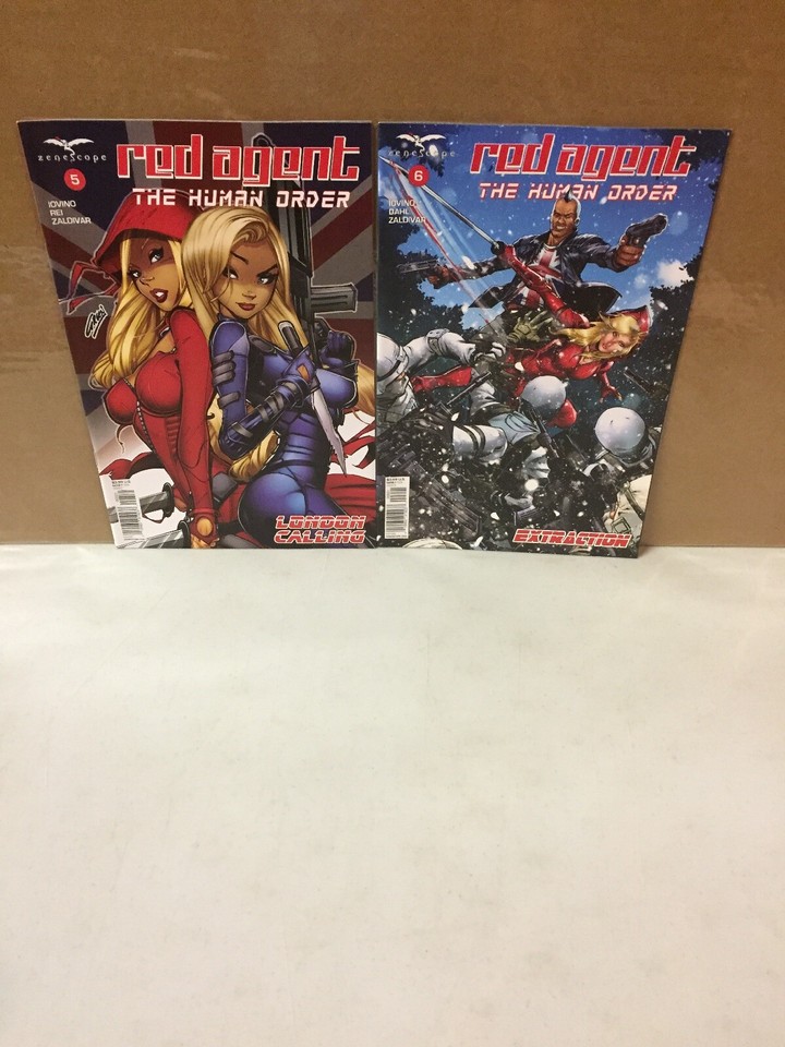 Zenescope Red Agent Human Order Full Comic Run 1C 2D 3C 4D 5C 6B 7B 8D ...