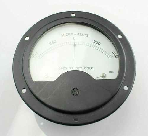 Microammeter 500-0-500 μA 5Q/6625-99-077-0068 Sangamo Weston 1964 RAF ...
