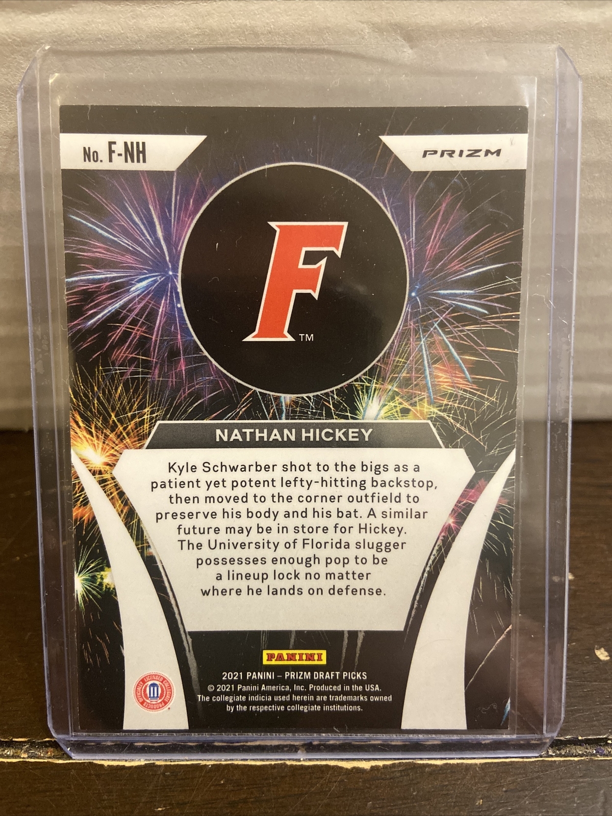 2021 Prizm Draft Picks Nathan Hickey Fireworks Insert Silver Prizm ...