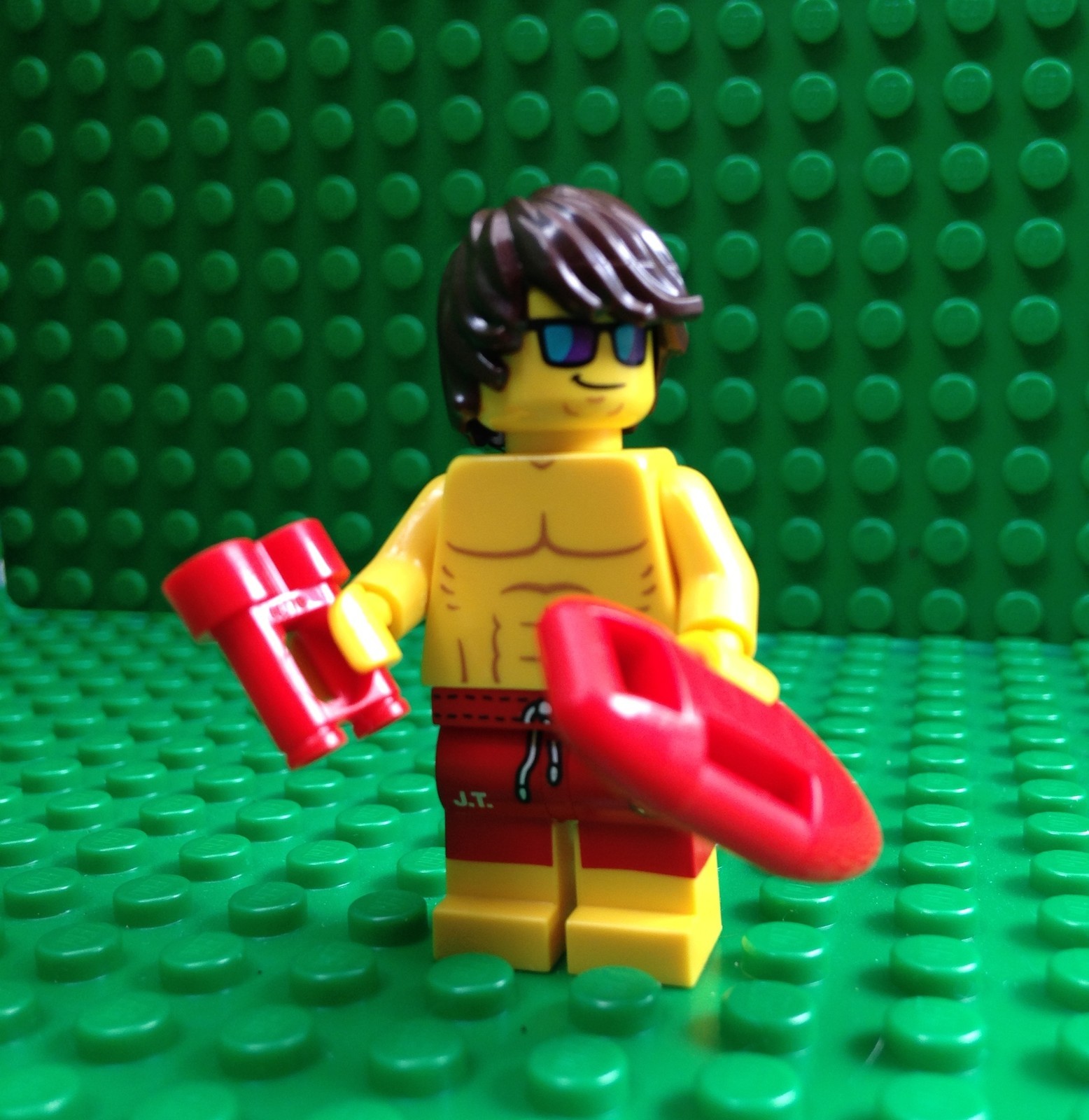 Lego Lifeguard Minifigures Baywatch Swimmer Surf Binos City Town 71007 ...