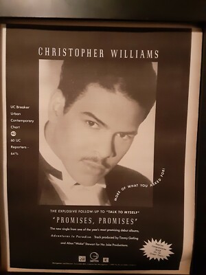 Christopher Williams Promises, Promises Rare Radio Promo Poster Ad ...