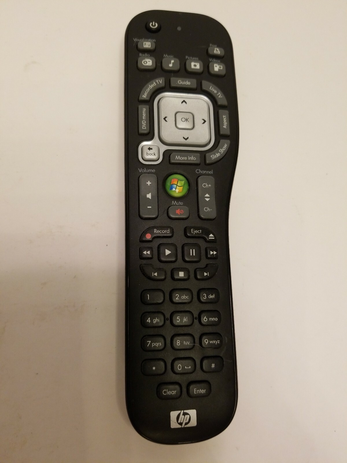 HP Touchsmart Windows PC Media Center Remote Control TSGH-IR01 | eBay