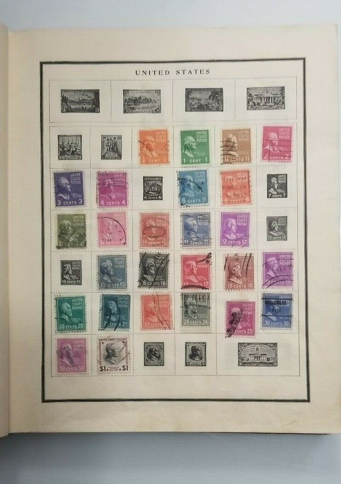 Vintage Stamp Album 1944 Scott International Worldwide Stamps | eBay
