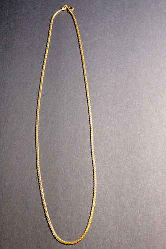 18k Gold Box Chain Necklace 20 inch length | eBay