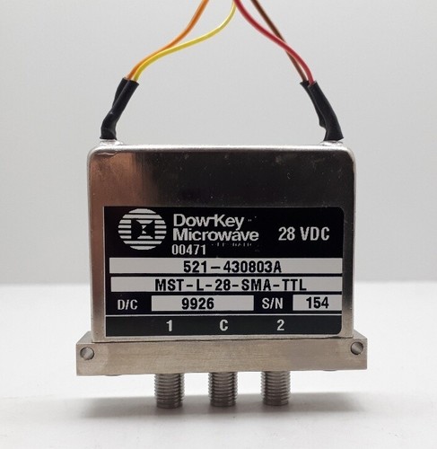 DOW-KEY RF/MICROWAVE SINGLE POLE DOUBLE THROW SWITCH (521-430803A) | eBay
