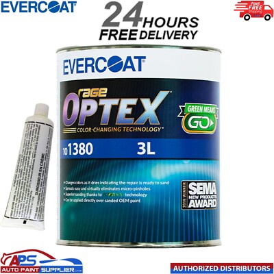 Evercoat OPTEX Rage 101380 Premium 3ltr Body Filler With Bpo Hardener ...