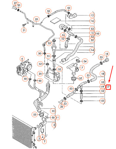 NEW VOLKSWAGEN BEETLE A5 COOLANT HOSE 5C0122073A OEM NO IMPORT DUTIES ...
