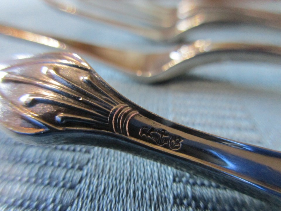 GORHAM KINGS I Set of SIX Nut PICKS STERLING SILVER .925 MONO Nut Pick ...
