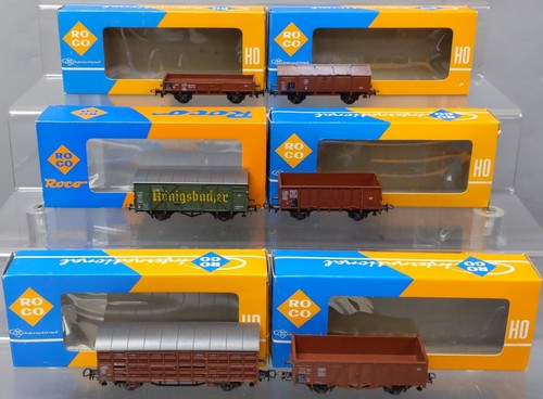 Roco HO Scale Assorted Freight Cars: 4301C, 4314, 4308, 4313, 4303 ...