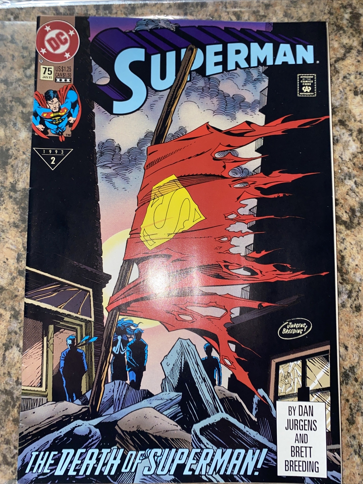 SUPERMAN #75 3rd Print: DC comics 1/93 DOOMSDAY Death story, key ...