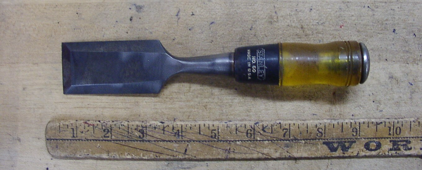 Vintage Stanley No. 60 Bevel Edge Tang Chisel,1-1/2" X 8-1/2",Excellent ...