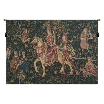La Noble Amazone Medieval Hunting Scene European Woven Tapestry Wall ...