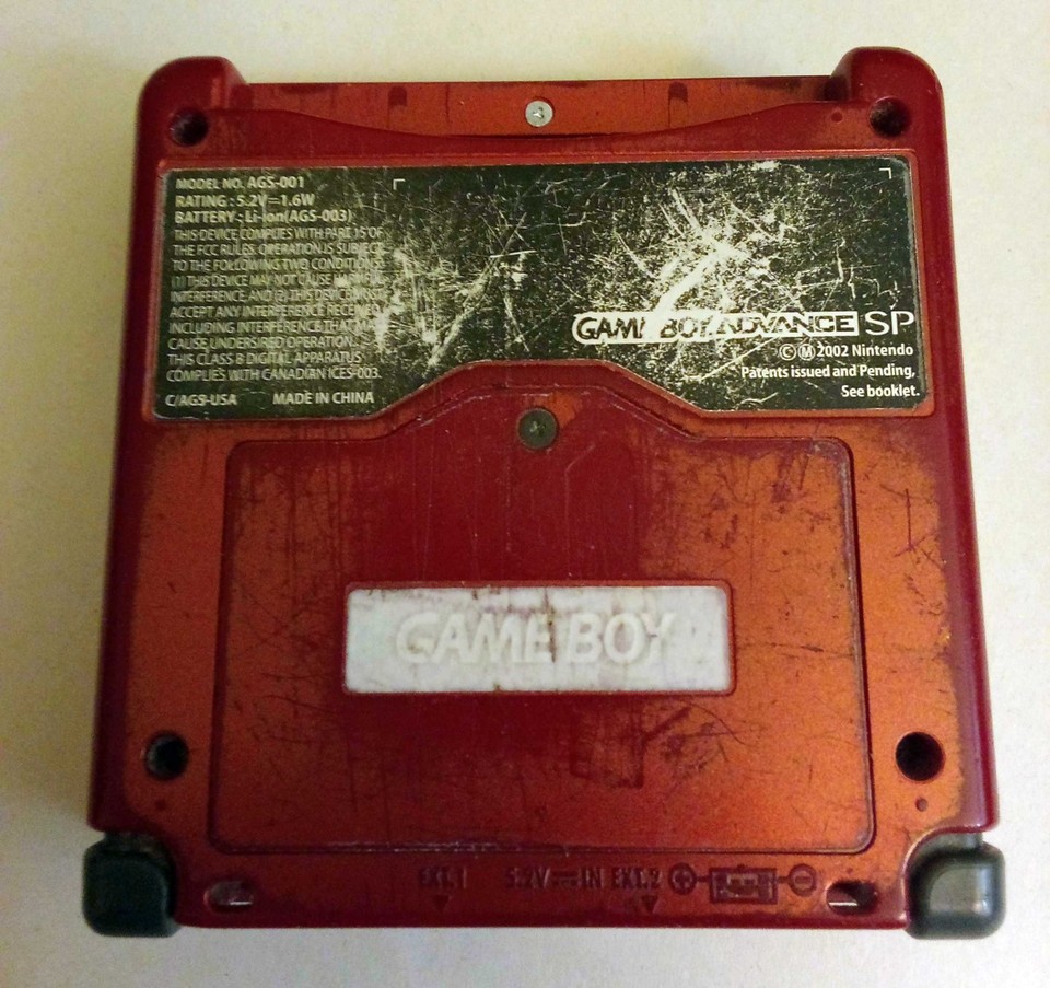 Nintendo Game Boy Advance SP Flame Red with original charge cable ...