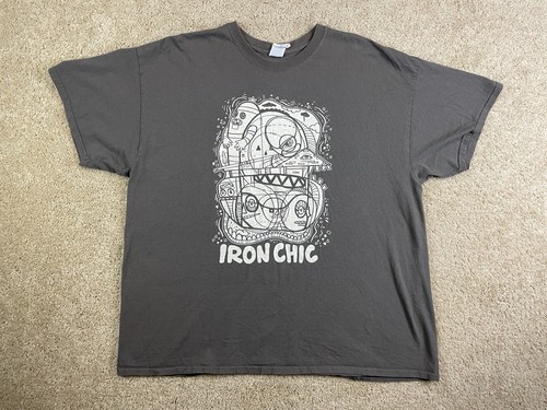 Gildan t Shirt Black Mens 2XL IRON CHIC | eBay