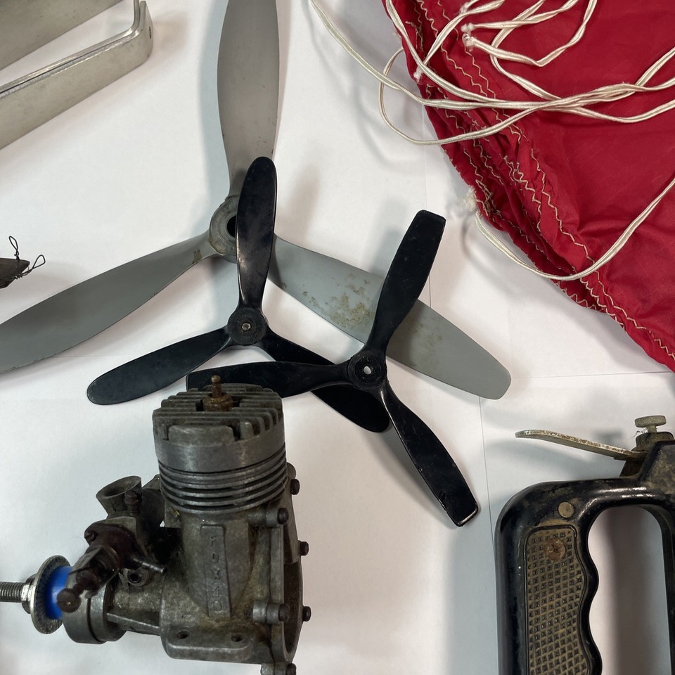 Vintage Model Airplane parts - Various brands- Engines, Propellers ...