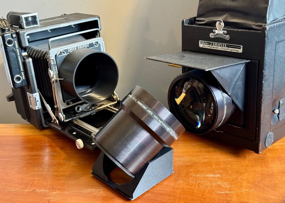 Buhl 250mm f2.8 Lens, Aero Ektar alt-with 4x5 Speed Graphic + Super D ...