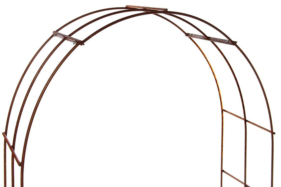 Rust Metal Garden Arch Plant Support Arched Gateway Rose Natural Flower ...