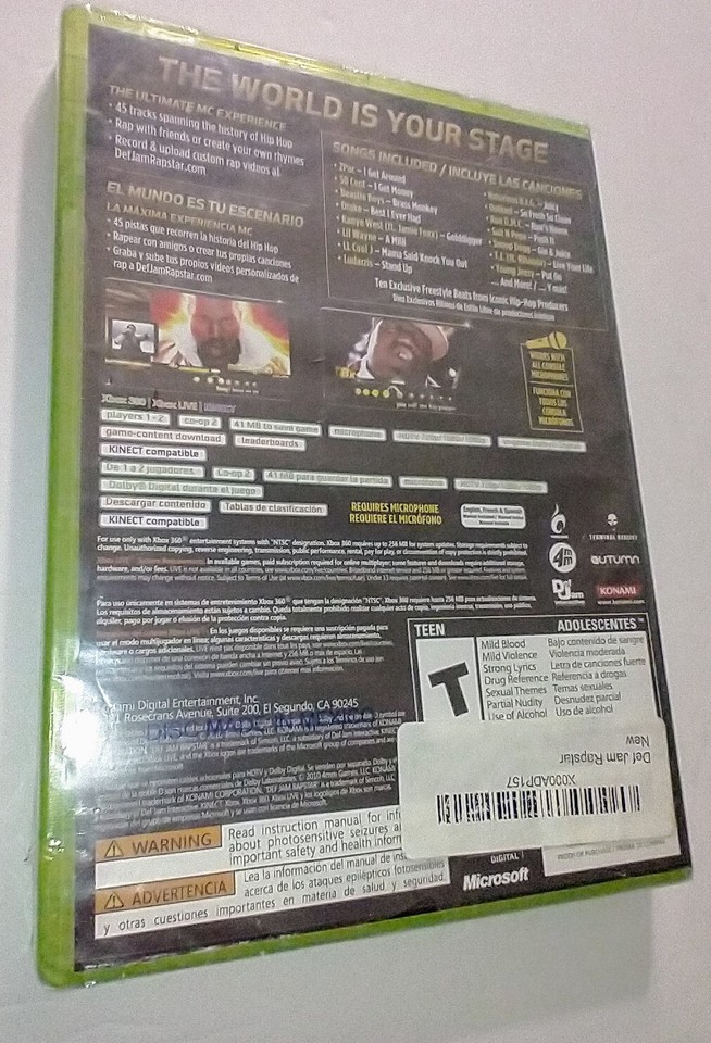 Def Jam Recordings Rapstar Brand New Xbox 360 83717300915| eBay