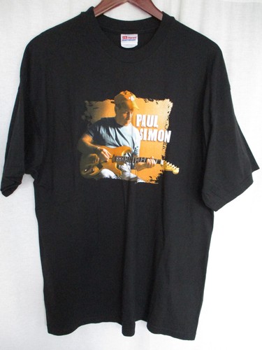 Paul Simon T-Shirt 2001 Tour Merchandise XL Black With Tour Dates | eBay