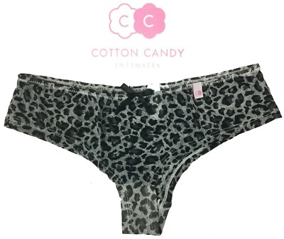 Cotton Candy Intimates Women's Bikini Cheeky Boyleg Panties Cheetah ...