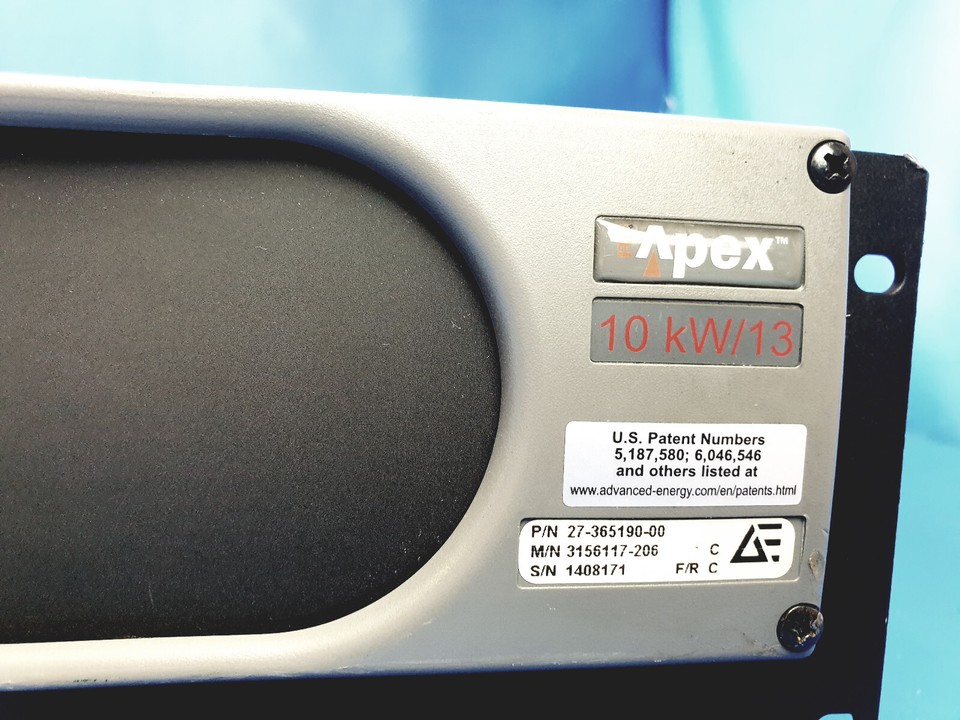 AE Advanced Energy Apex 10kW/13 P/N: 27-365190-00 RF Generator Inkl ...