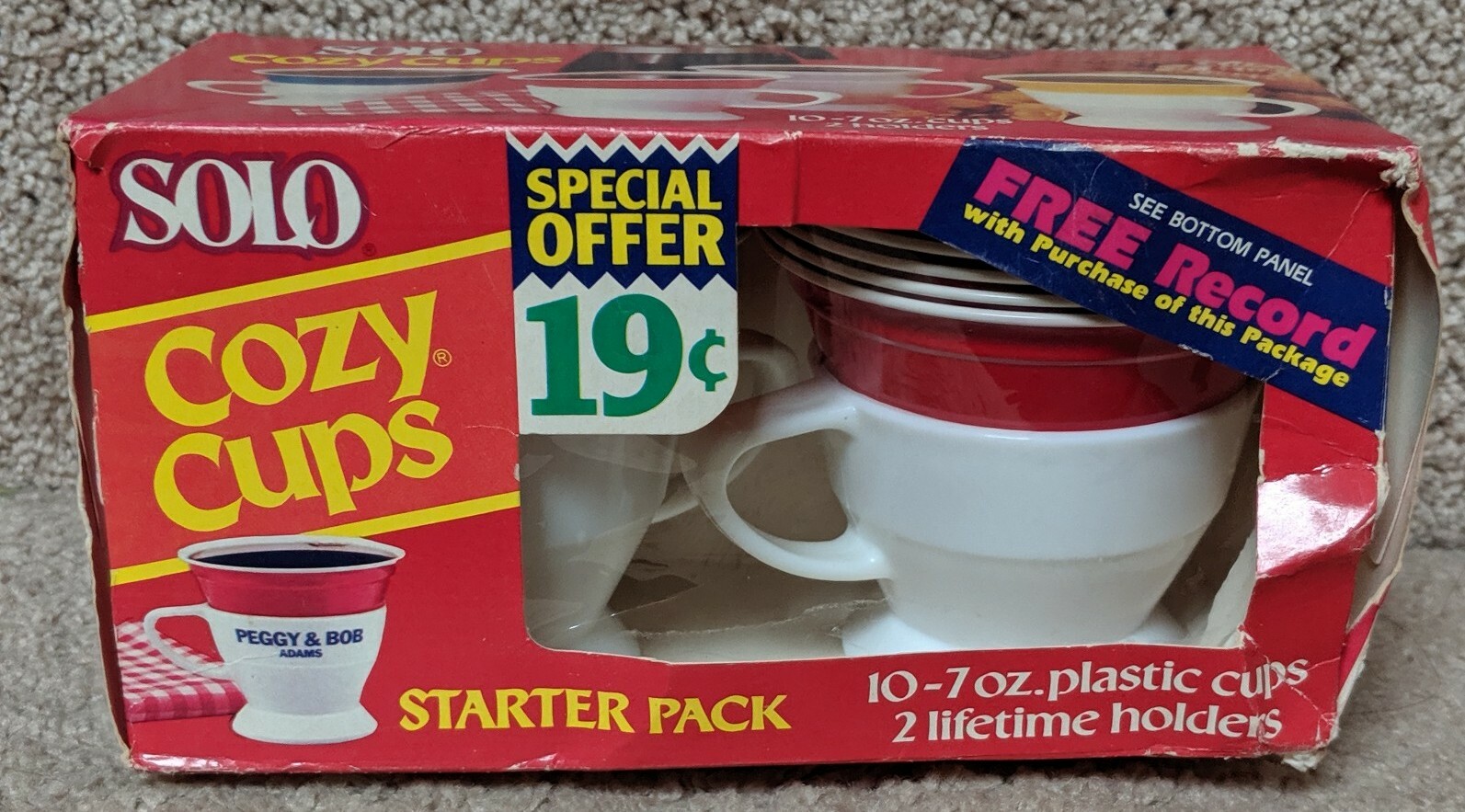 Vintage Red Solo Cozy Cups 10 Plastic Cups w/ 2 Lifetime Holders New ...
