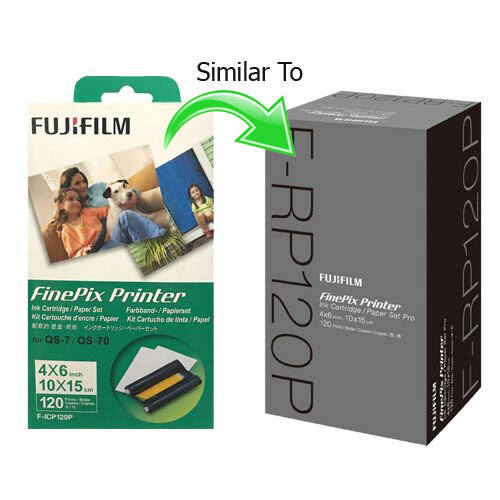 Fujifilm F-icp120p FinePix Photo Paper and Ink Cartridge Set for Ip-10 ...