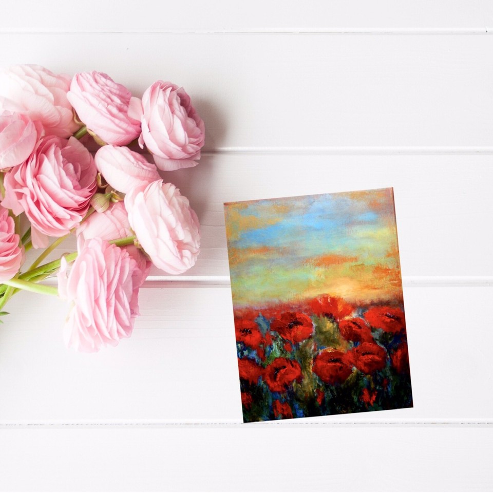 ACEO ATC Artist Trading Cards Fine Art Print + Multiple Sizes "Red ...