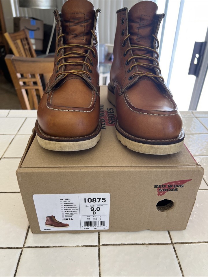 Red Wing 10875 Moc Toe Boots (USA) (Soft Toe) No Reserve | eBay