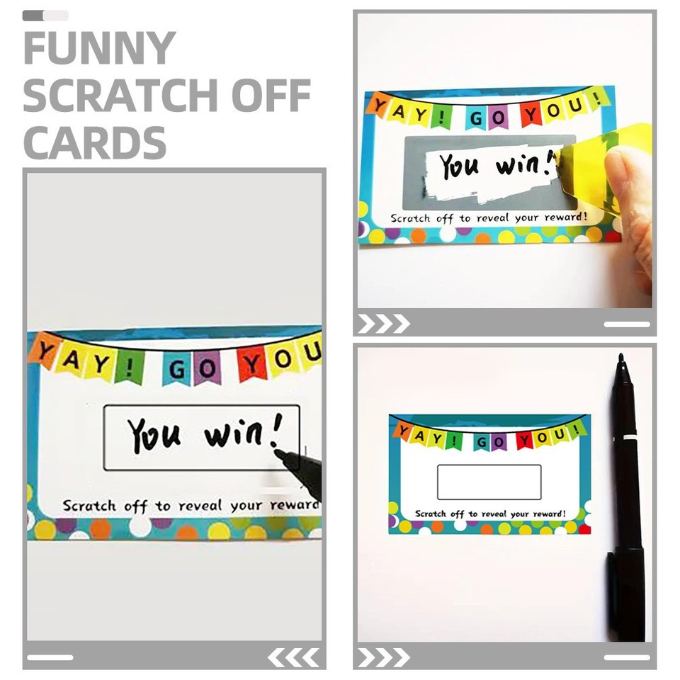 100 Sheets Scratch Off Decal Scratch Off Sealing Label for Scratch Off ...