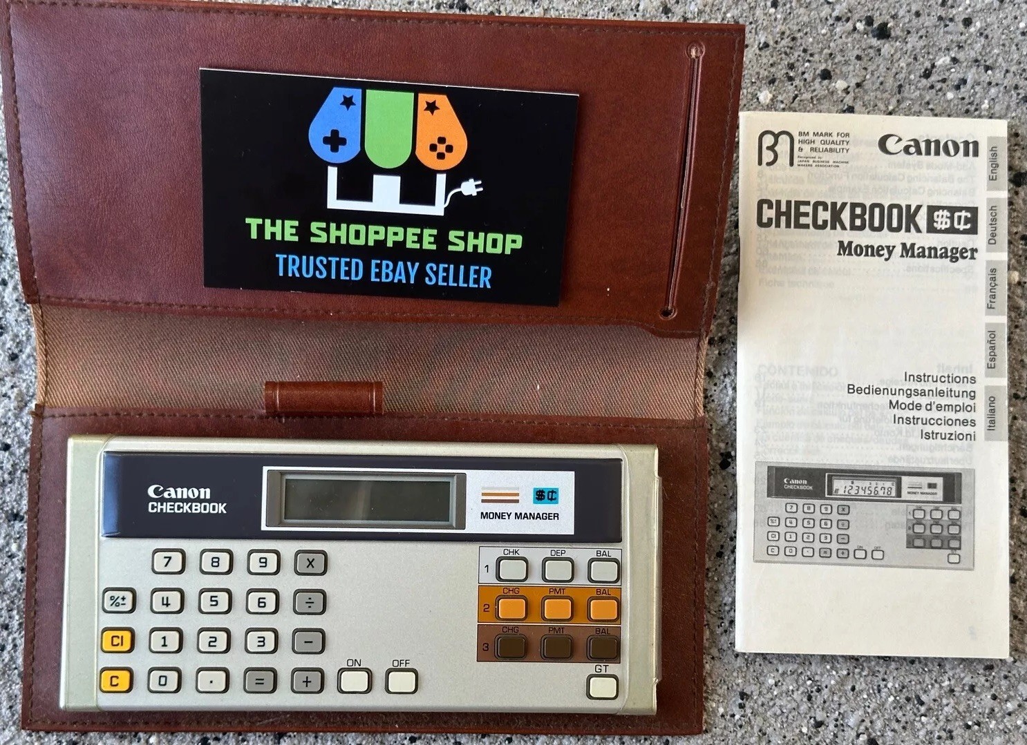 Canon Checkbook | Money Manager Calculator LCD Vintage | Untested | eBay