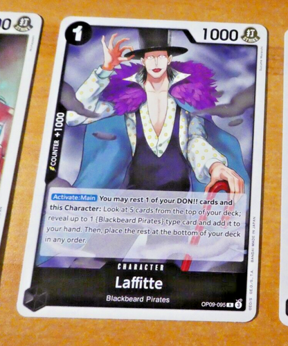 ONE PIECE ENGLISH CARD GAME RARE HOLO CARTE Laffitte OP09-095 EN MINT ...