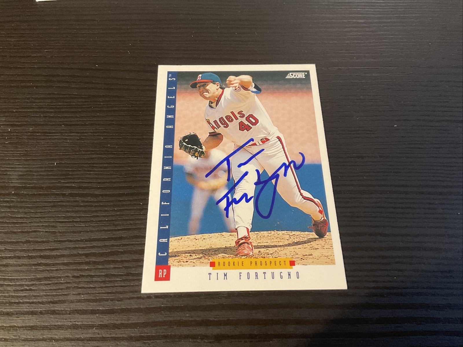 1993 Score #262 Tim Fortugno Angels Signed Auto | eBay