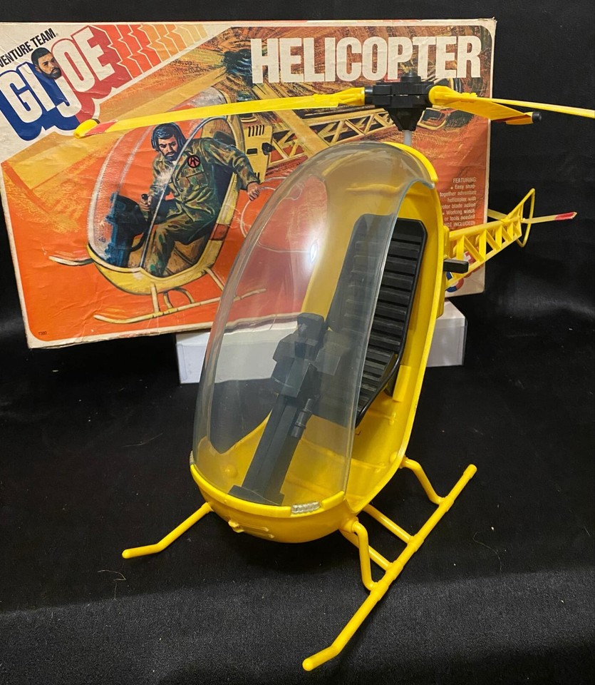 GI JOE YELLOW HELICOPTER WITH RARE ORIGINAL BOX VINTAGE 1975 | eBay
