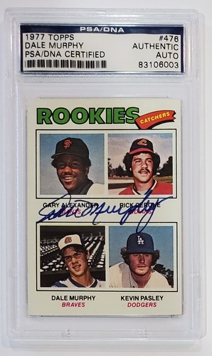 1977 Topps DALE MURPHY #476 PSA/DNA Auto Autograph Rookie RC Authentic ...