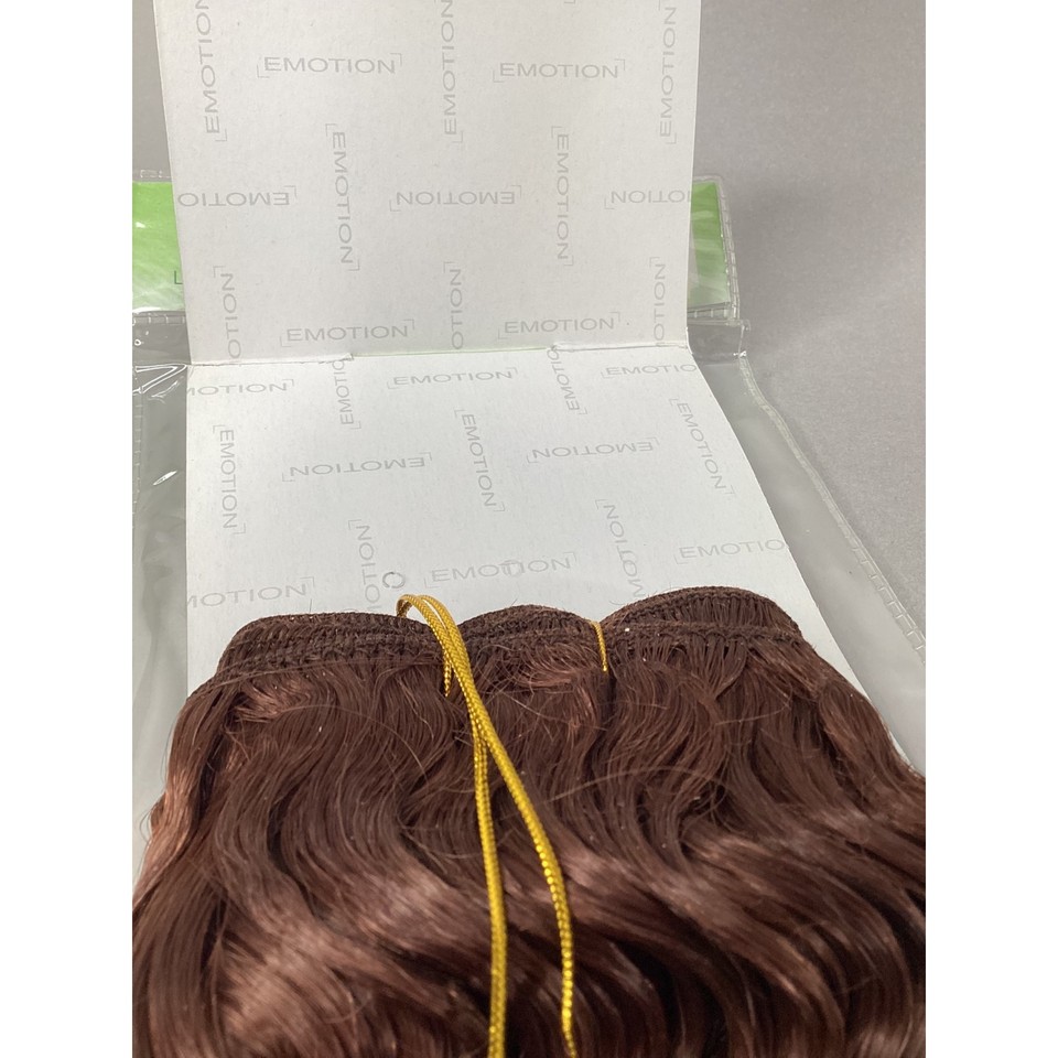 18" Classic Deep Wave Color #33 Auburn Blended Hair Extensions Track ...
