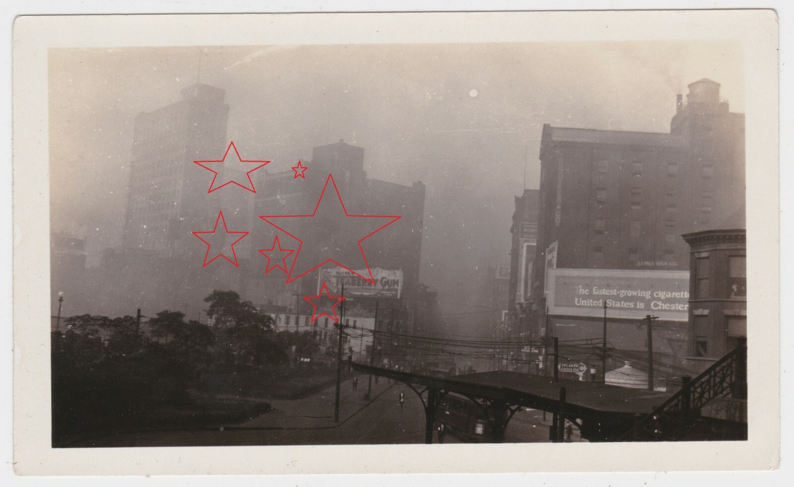 Dirty Smoky Pittsburgh USA Original Old Photo of Downtown in smog ...