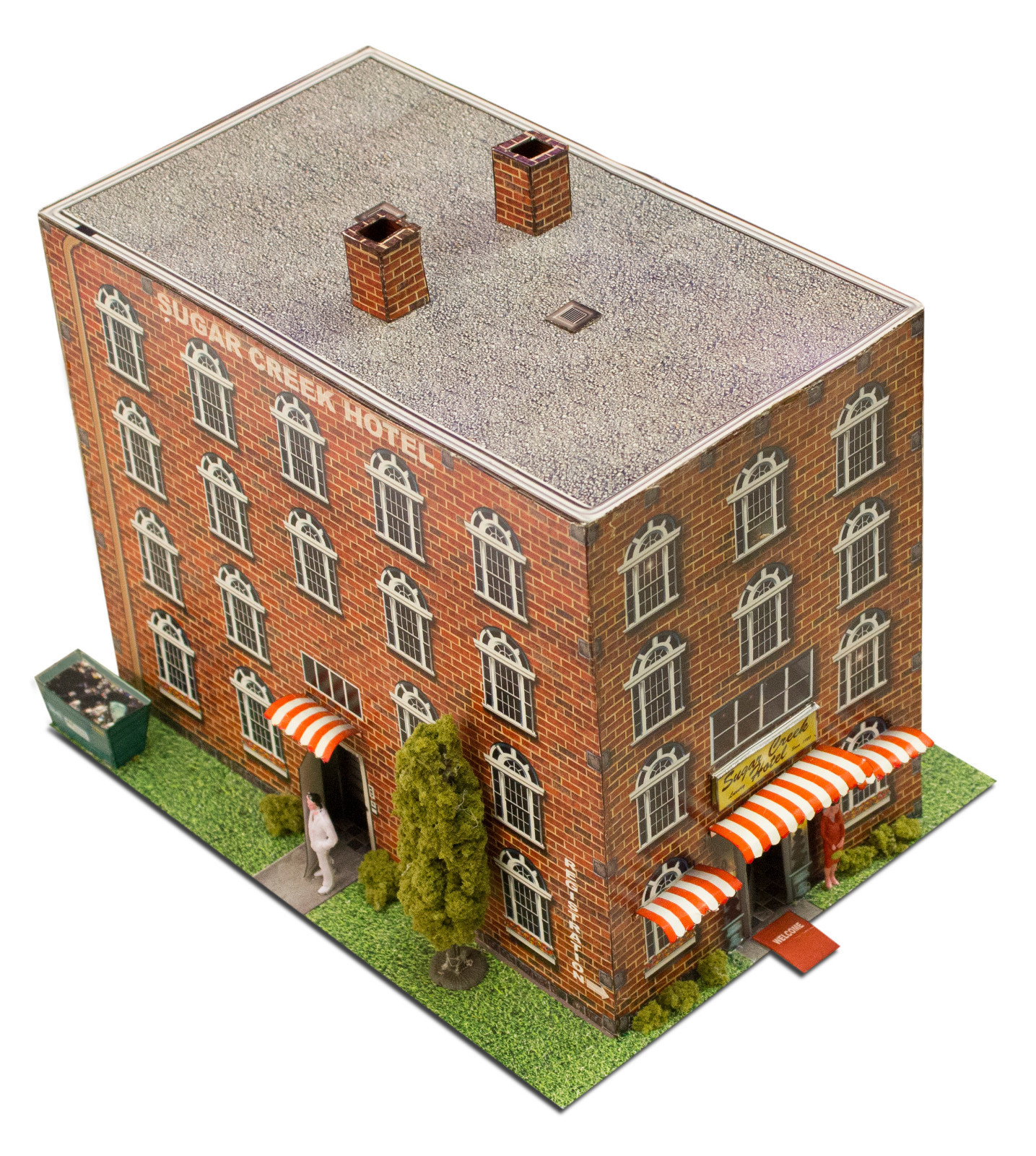 1:87 HO Scale "Hotel" Photo Real Scale Building Kit Track Accessories ...