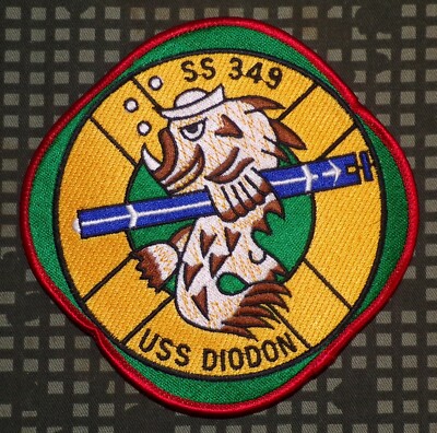 US Navy USS Diodon SS 349 Submarine Embroidered Full Color Patch | eBay