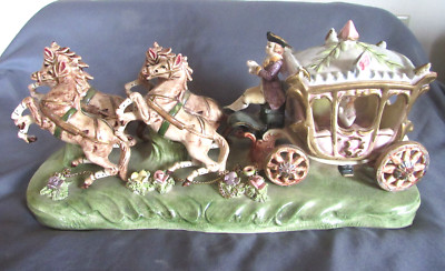 Capodimonte Porcelain Horse-Drawn Carriage Coachman/ Cinderella A2156 ...