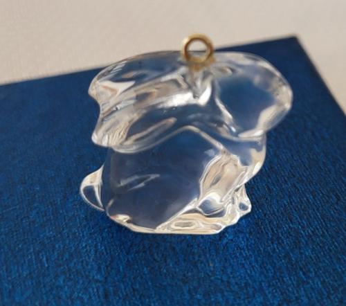 Vintage Crystal Glass Bunny Rabbit Pendant Charm Clear | eBay
