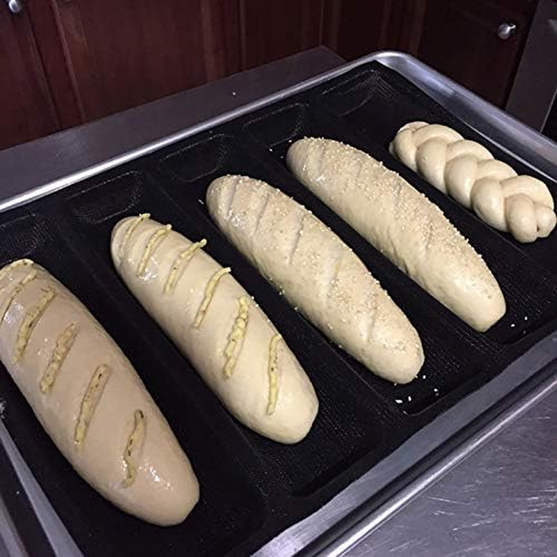 5-Cavity French Bread Baking Pan, Hoagie Rolls Pan, Soft Foldable | eBay