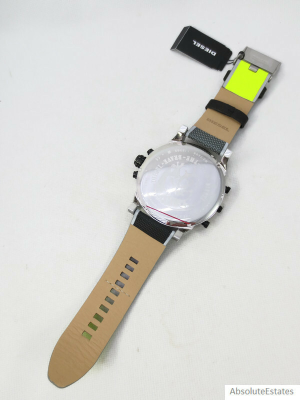 NEW Diesel Mr Daddy 2.0 Black DZ7429 Large Mens Chronograph Watch NIB ...