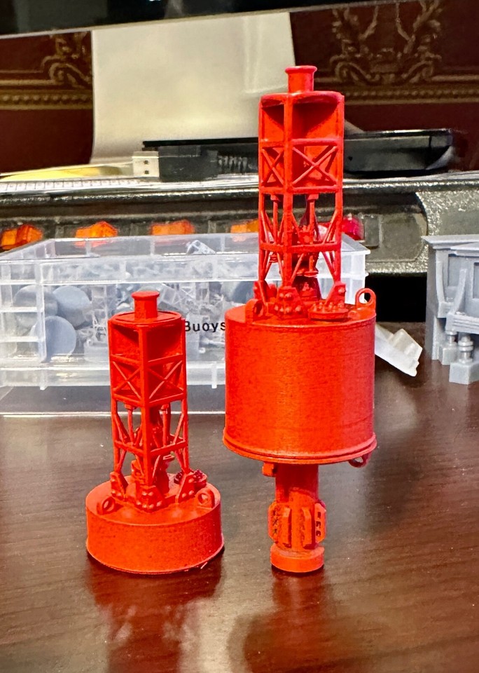 LIGHTED BLINKING Red Waterline Navigation Buoy RTR HO Scale | eBay
