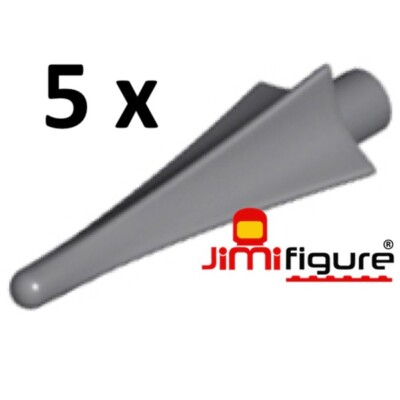 NEW 5 x LEGO Minifigure Weapon Spear Tip with Fins Dark Bluish Grey ...